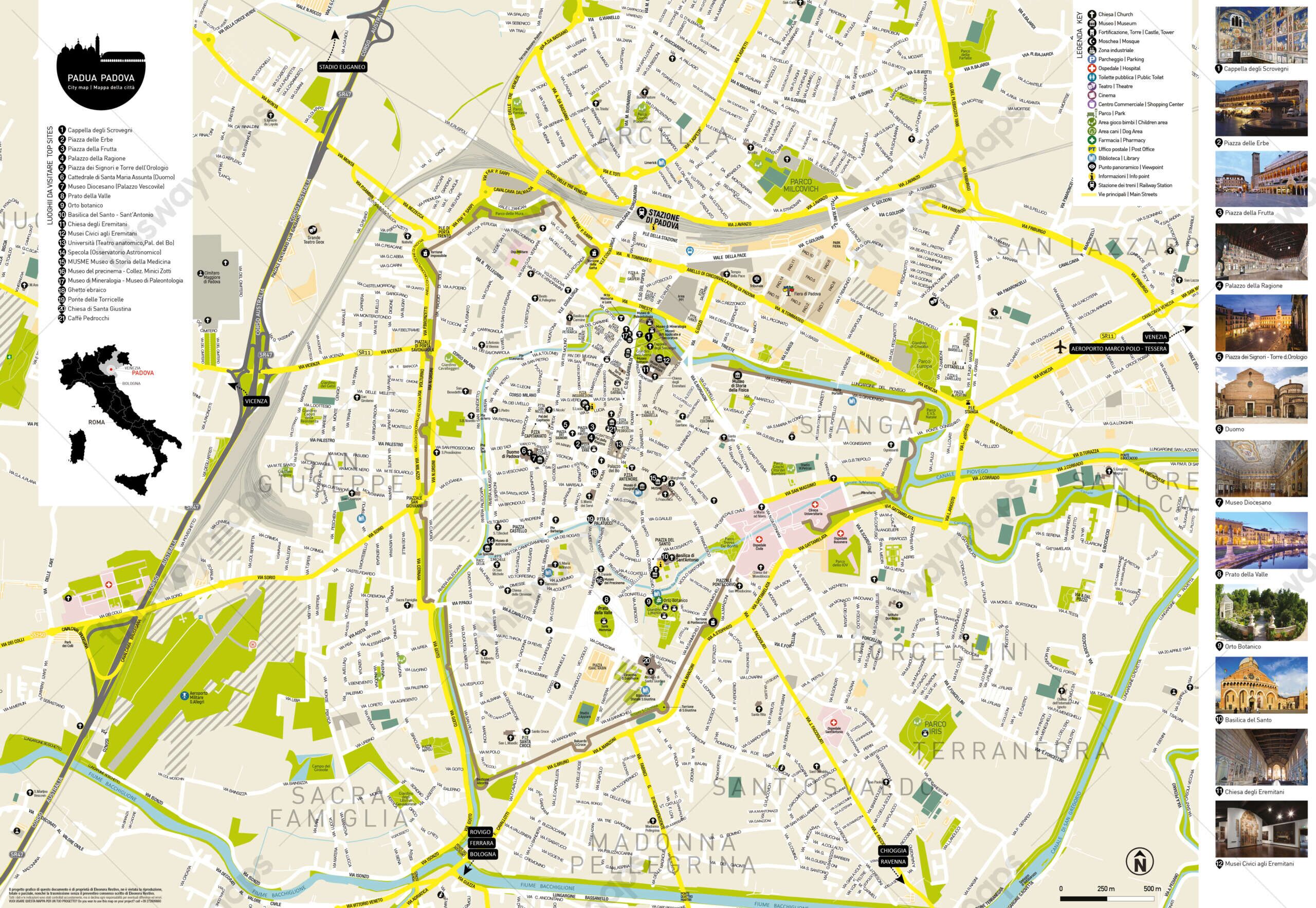 Map of Padua - thiswaymaps mappe personalizzate e vettoriali per ...