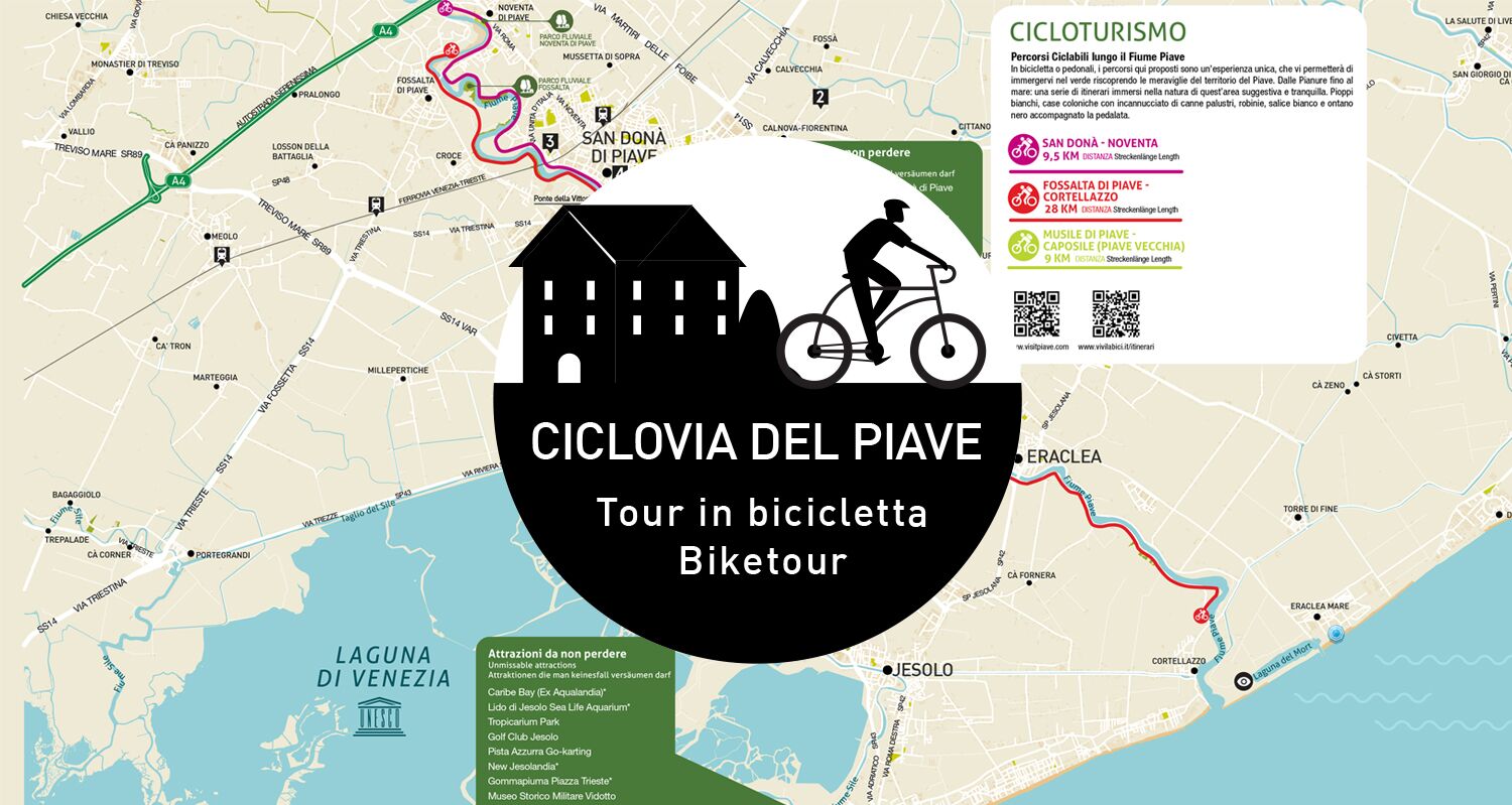 Piave River Cycleway Map - thiswaymaps mappe personalizzate e ...